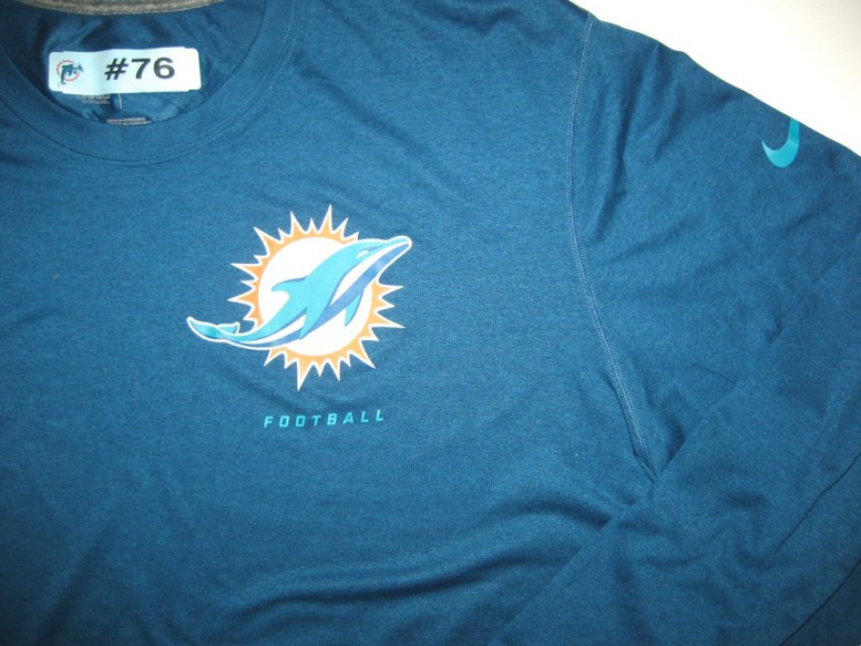 AJ Francis Training Worn Miami Dolphins #76 Shirt
