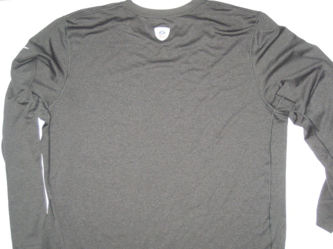 Alex Tanney Training Worn Indianapolis Colts #3 Long Sleeve Nike Dri ...