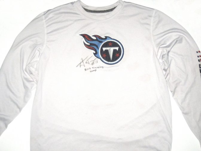 Alex Tanney 2017 Training Camp Worn & Signed Official White Tennessee ...