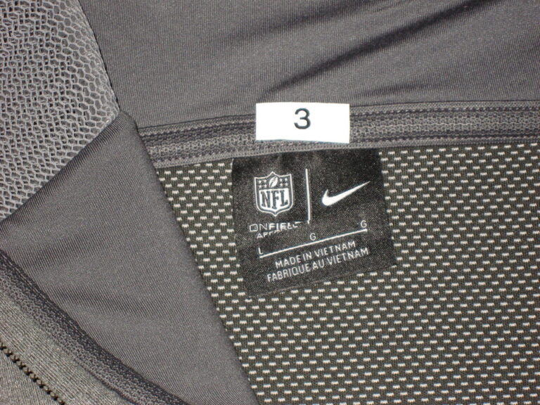 Alex Tanney Player Issued Gray New York Giants #3 On-Field Short Sleeve ...