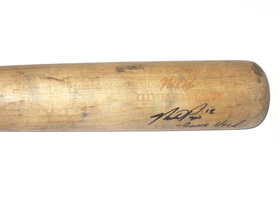 Mike Papi 2017 Cleveland Indians Game Used & Signed Louisville Slugger ...