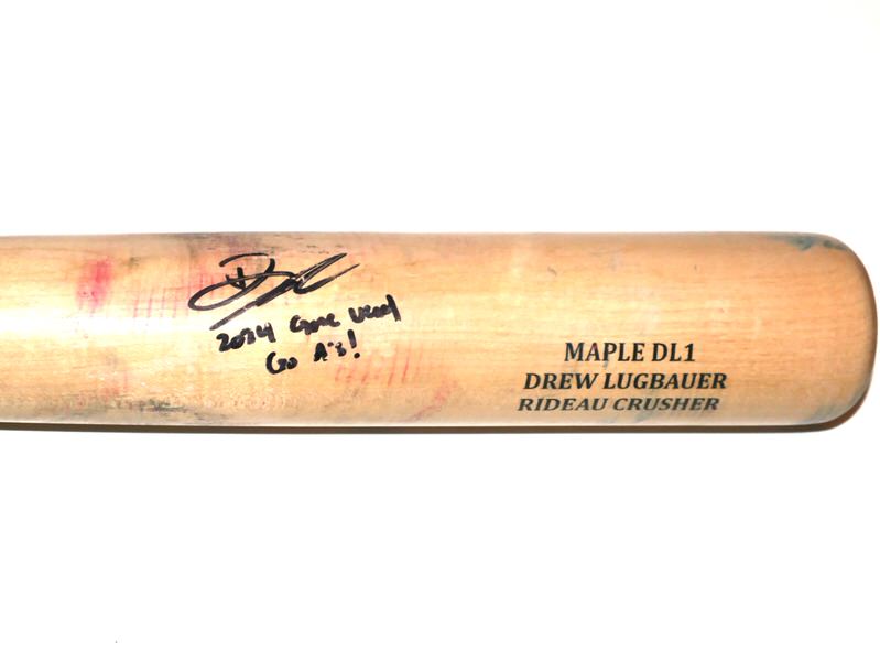 Drew Lugbauer 2024 Oakland Athletics Game Used & Signed SAM Rideau ...