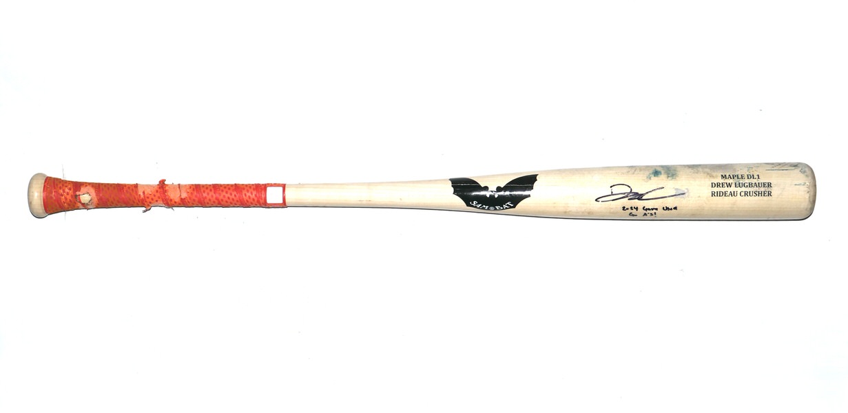 Drew Lugbauer 2024 Las Vegas Aviators Game Used & Signed SAM Rideau ...