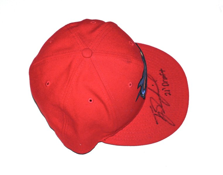 TJ Rumfield Game Worn & Signed Official Clearwater Threshers New Era ...