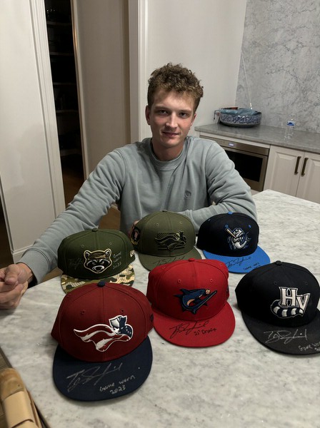TJ Rumfield Game Worn & Signed Official Clearwater Threshers New Era ...
