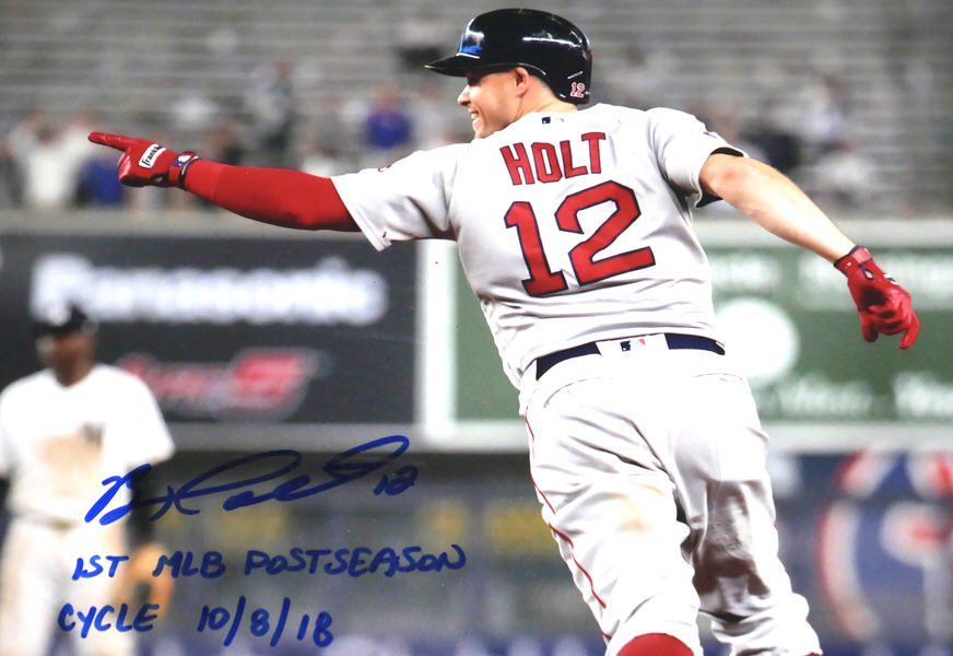 Brock Holt Signed Autographed Boston Red Sox 2018 ALDS "1st MLB ...