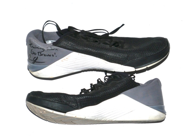 Justin Yeager Rome Braves Training Worn & Signed "Go Braves!" Black ...