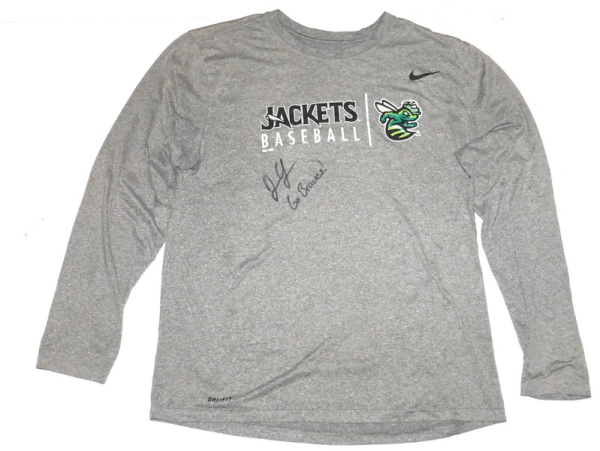 Justin Yeager Practice Worn & Signed Official Augusta GreenJackets ...