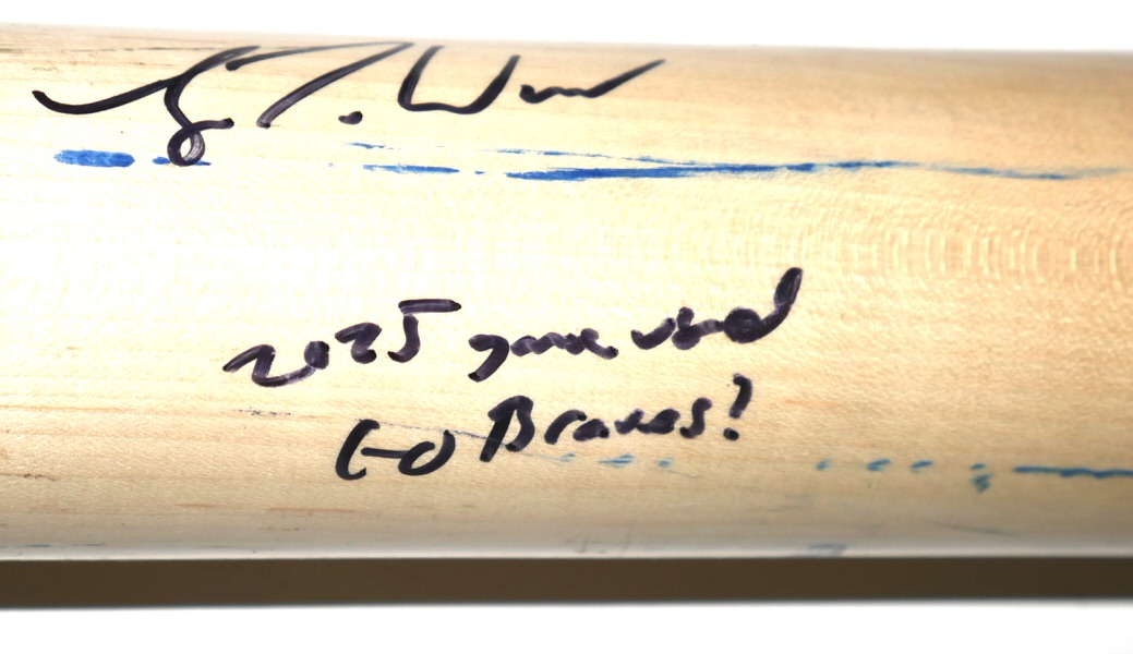 Luke Waddell 2025 Gwinnett Stripers Game Used & Signed "Go Braves ...