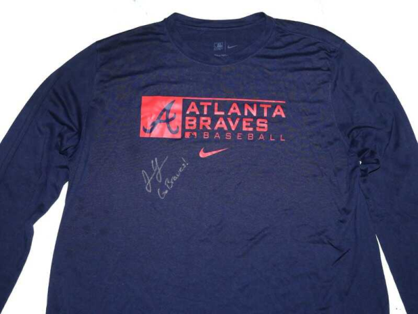 Justin Yeager Practice Worn & Signed Official Atlanta Braves Baseball ...