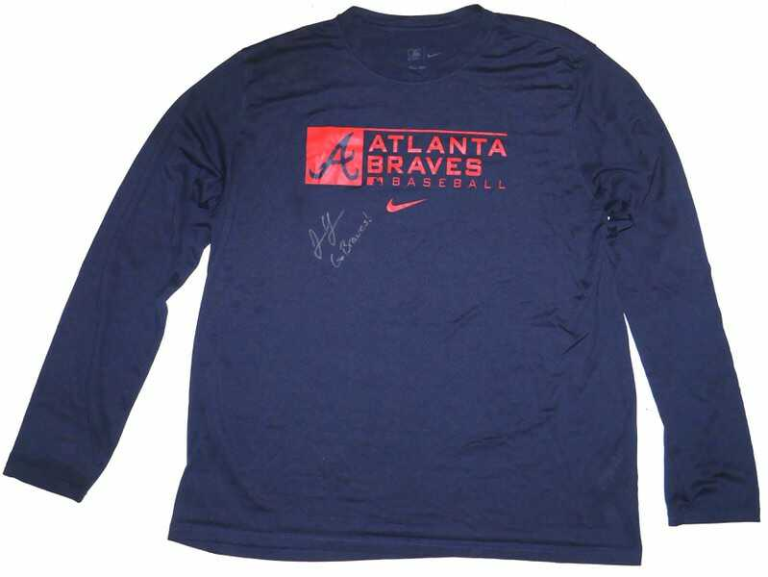 Justin Yeager Practice Worn & Signed Official Atlanta Braves Baseball ...